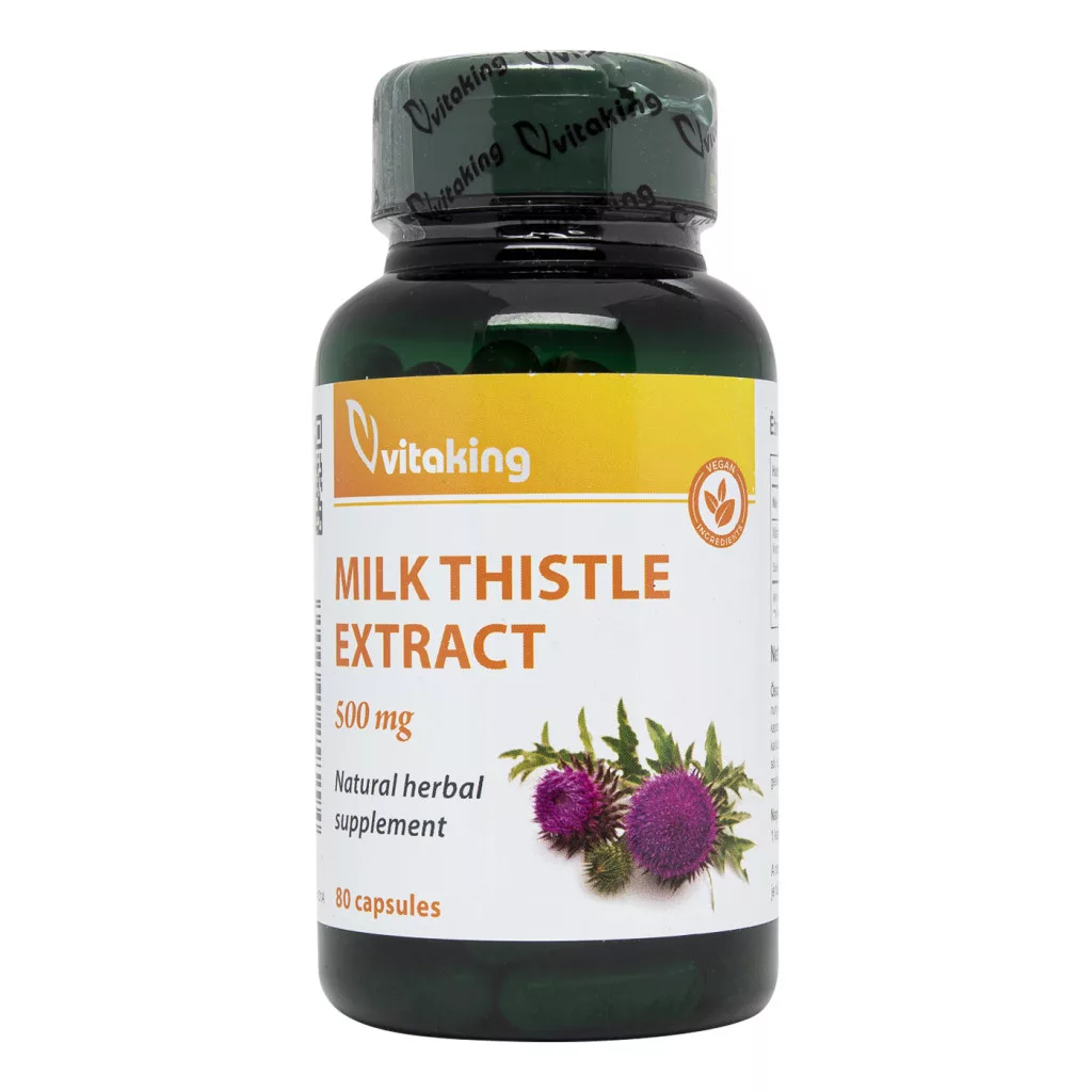 Vitaking Milk Thistle Máriatövis kivonat kapszula 500 mg 80