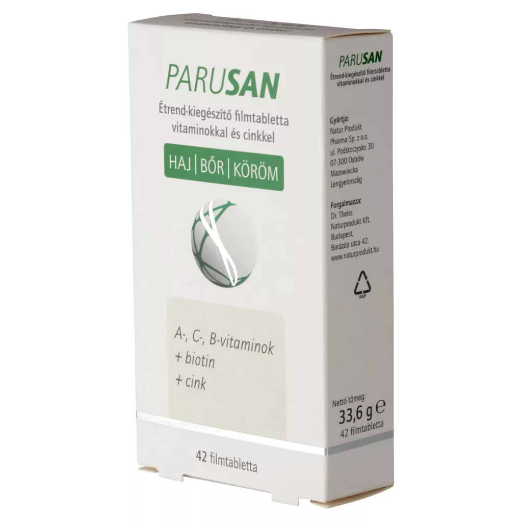 Parusan haj, bőr köröm vitamin cinkkel filmtabletta 42 db