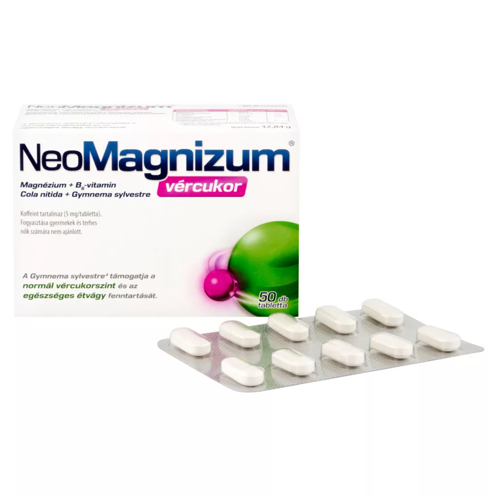 NeoMagnizum vércukor étrend-kiegészítő tabletta 50 db - Onli
