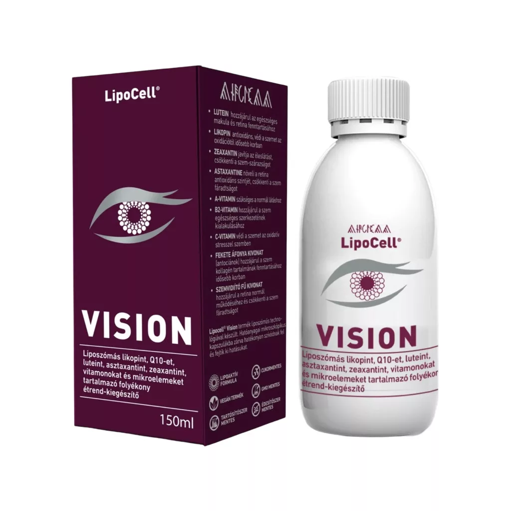 LipoCell Vision liposzómás folyékony étrend-kiegészítő 150 m
